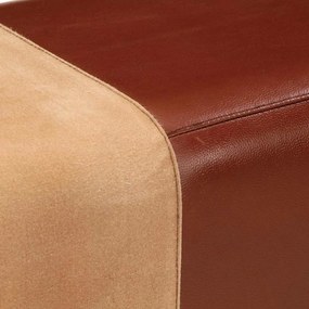 Lavice gymnastický kůň 160 cm hnědá pravá kůže a mangovník 320608