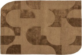 Hnědý koberec s příměsí vlny 170x240 cm Livo – WOOOD