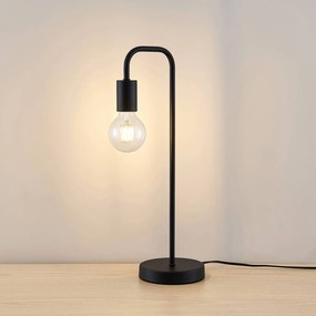 Stolní lampa Lindby Erivana, kov, černá barva