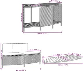 vidaXL Obruba k vířivce polyratan a masivní akáciové dřevo [365612] Barva: Černá