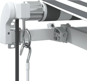 Automatická zatahovací markýza antracitová a bílá 500 x 350 cm 3215802