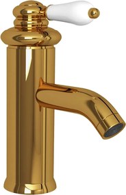 Koupelnová umyvadlová vodovodní baterie zlatá 130 x 180 mm 149072