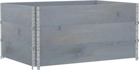 Zahradní truhlík šedý 120 x 80 cm masivní borové dřevo 3295425