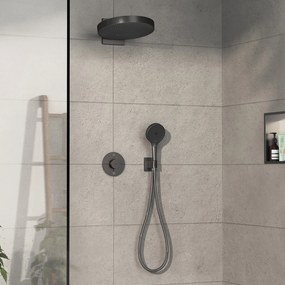 Hansgrohe ShowerSelect Comfort S, termostat pod omítku pro 2 spotřebiče, kartáčovaný černý chrom, HAN-15554340