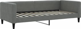 Válenda s přistýlkou tmavě šedá 90 x 200 cm textil 3196579