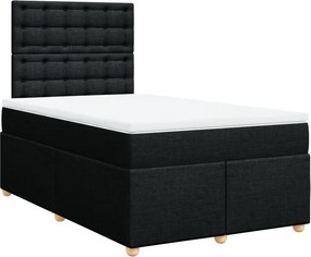 Box spring postel s matrací černá 120x190 cm textil 3291235