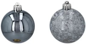 Vánoční koule 12ks 6cm Grafit