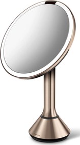 Kosmetické zrcátko simplehuman sensor touch, dual led osvětlení, 5x, dobíjecí, rose gold