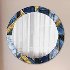 Kulaté dekorativní zrcadlo Moderní mramor fi 70 cm