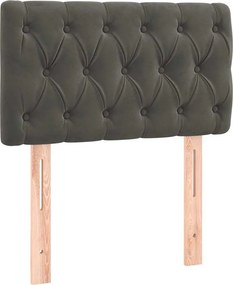 Box spring postel s matrací tmavě šedá 80 x 200 cm samet 3127638