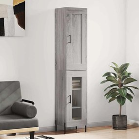 vidaXL Skříň highboard 34,5 x 34 x 180 cm kompozitní dřevo [3200399] Barva: šedá sonoma