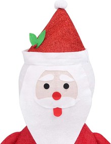 Dekorativní vánoční Santa Claus s LED luxusní tkanina 90 cm 328498