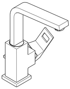 GROHE 23135AL0 - Umyvadlová baterie EUROCUBE velikost L grafit
