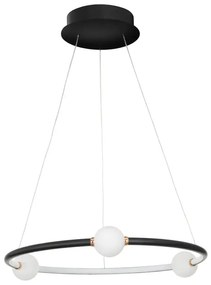 LED lustr Celia 64 černé s dálkovým ovládáním