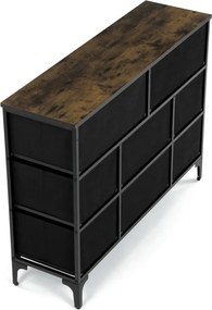 Komoda AUK-W2104 BK, mdf, vícebarevná (103 x 30) cm