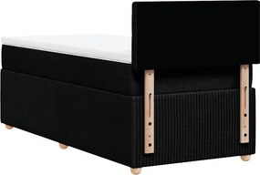 Box spring postel s matrací černá 90x190 cm textil 3287327