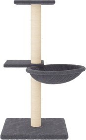 Škrabadlo pro kočky se sisalovými sloupky tmavě šedé 72 cm 171770