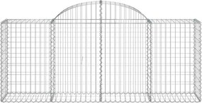 Klenuté gabionové koše 25ks 200x50x80/100 cm pozinkované železo 3146315