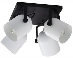 TK LIGHTING Bodový lustr - SPECTRA 3493, 230V/15W/4xE27, bílá/černá
