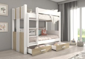 ADRK Furniture Patrová dvoulůžková postel s matracemi ARTA 180x80 CH-ARTA-W_S-M-180