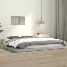 vidaXL Rám postele bílý 140 x 190 cm masivní borovice