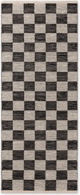 Hanse Home, Běhoun Handloom 106333 Rex White Black, 80x200, černobílá, chodba / předsíň