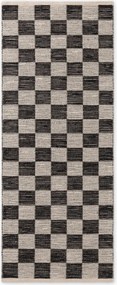 Hanse Home, Běhoun Handloom 106333 Rex White Black, 80x300, černobílá, chodba / předsíň