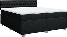 Box spring postel s matrací černá 200x200 cm textil 3286004