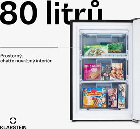 Klarstein Pluto 80L, čtyřhvězdičková mraznička, 80 l, do -18 °C