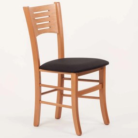 Stima Židle VERONA s čalouněným sedákem Odstín: Olše, Látky: LUX černá 23