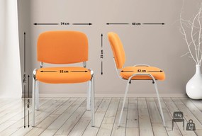 Konferenční židle Ken C látka – oranžová