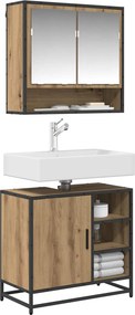 Sada koupelnového nábytku 2 ks Artisanový dub Kompozitní dřevo 3402555