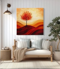 Obraz na plátně - Strom života Samotář v krajině FeelHappy.cz Velikost obrazu: 60 x 60 cm