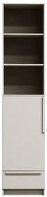 OnaDnes -20% Hoorns Bílá dřevěná šatní skříň Pamela 215 x 48 cm