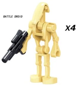 Figurky Battle Droid a Super Battle Droid  STAR WARS 4 KS  Lego Varianta: Battle Droid - jednobarevný