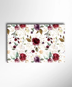 Malvis ® Obraz akvarelové růže ROZMĚR (šířka x výška): čtyřdílný čtverec 80x80 cm