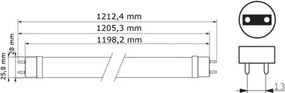 Philips CorePro LEDtube 1200mm / LED trubice / 15,5W / 4000K / 1800lm