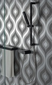 BISK Erga Futura, 4-háčkový věšák na ručníky, černá matná, ERG-02952