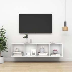 Nástěnná TV skříňka bílá 37 x 37 x 142,5 cm dřevotříska