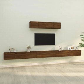 vidaXL 6dílný set TV skříněk kompozitní dřevo [3114611] Barva: Černá