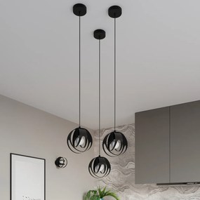 Sollux Lighting Závěsné svítidlo TULOS 3L černé