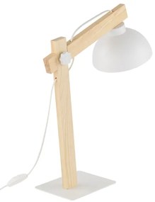 Stolní lampa OSLO 1xE27/15W/230V borovice/bílá