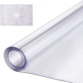 PVC chránič stolu 137,2 × 137,2 cm průhledný plastový o tloušťce 2,0 mm