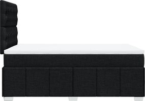 Box spring postel s matrací černá 120x200 cm textil 3291644
