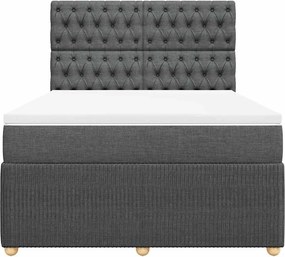Box spring postel s matrací tmavě šedá 160x200 cm textil 3292115