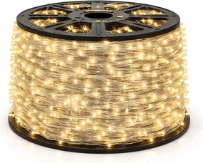 Eco Fix LED světelný řetěz, venkovní, 80 m, teple bílá, 800 diod, tmavě zlatý kabel, IP67, cívka