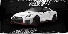 Sablio Ručník Nissan GTR 35 Černý - 30x50 cm