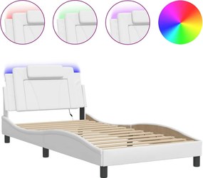 Rám postele Viana s LED bez matrace bílý 100 x 200 cm 3214002
