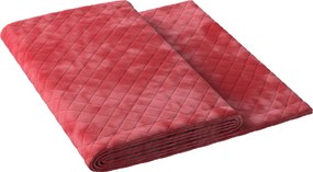 Hotelový přehoz – běhoun Velvet 60x200 cm barva červená látka lesklé, sametová