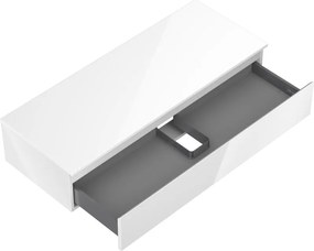 Mexen Orio, koupelnová skříňka 120 cm s horní částí, 1 zásuvka, bílá lesklá, 91A10-12023-1-BFC00